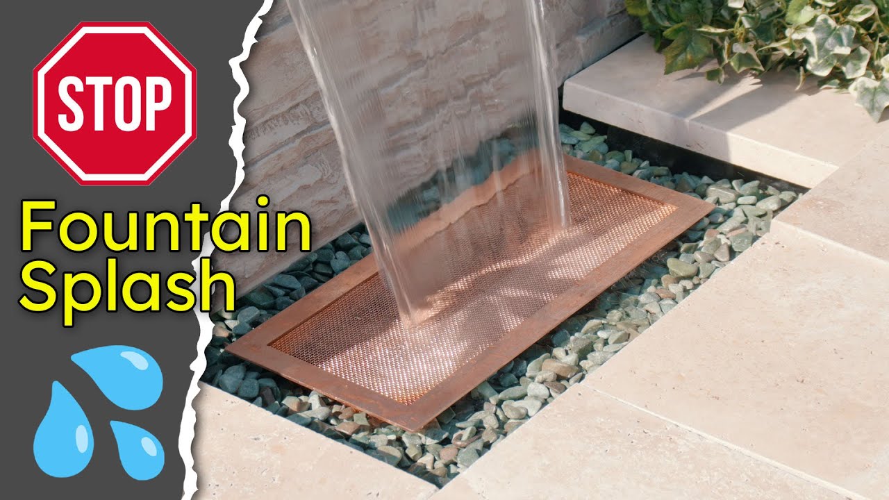 Fountain Splash Guard: 18" x 8" Square Copper | Majestic Water Spouts - YouTube