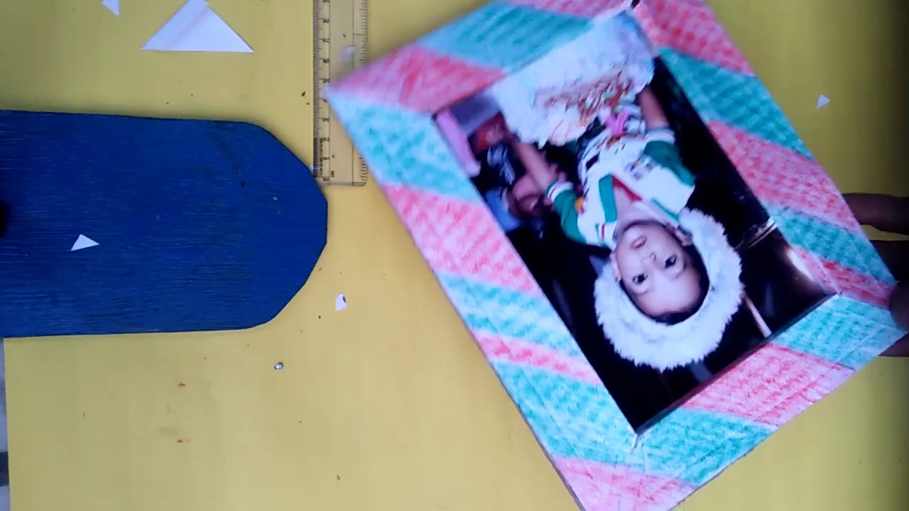 how to make photo frame at home - YouTube