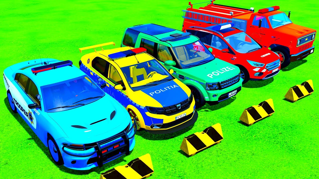 DELIVERING EMERGENCY MERCEDES, AUDI, BMW & LIZARD POLICE CARS WITH MAN ...