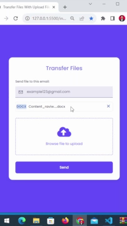 Transfer Files With Upload Files Client-Side #client #css3 #shorts # ...