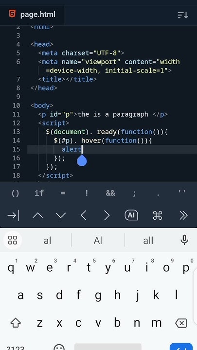 jQuery in 60 second Events hover #shorts #jquery #event #hover #function #alert #paragraph # ...