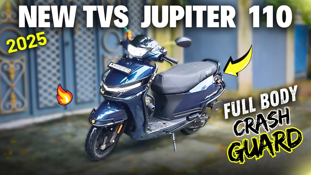 New TVS Jupiter 110cc - Full Body Crash Guard | Installation and Review ...
