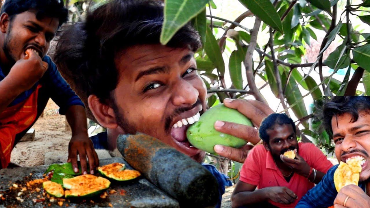 Fresh MANGO With RED CHILLI and SALT it's tasty/Saravanan Go/#mango ...