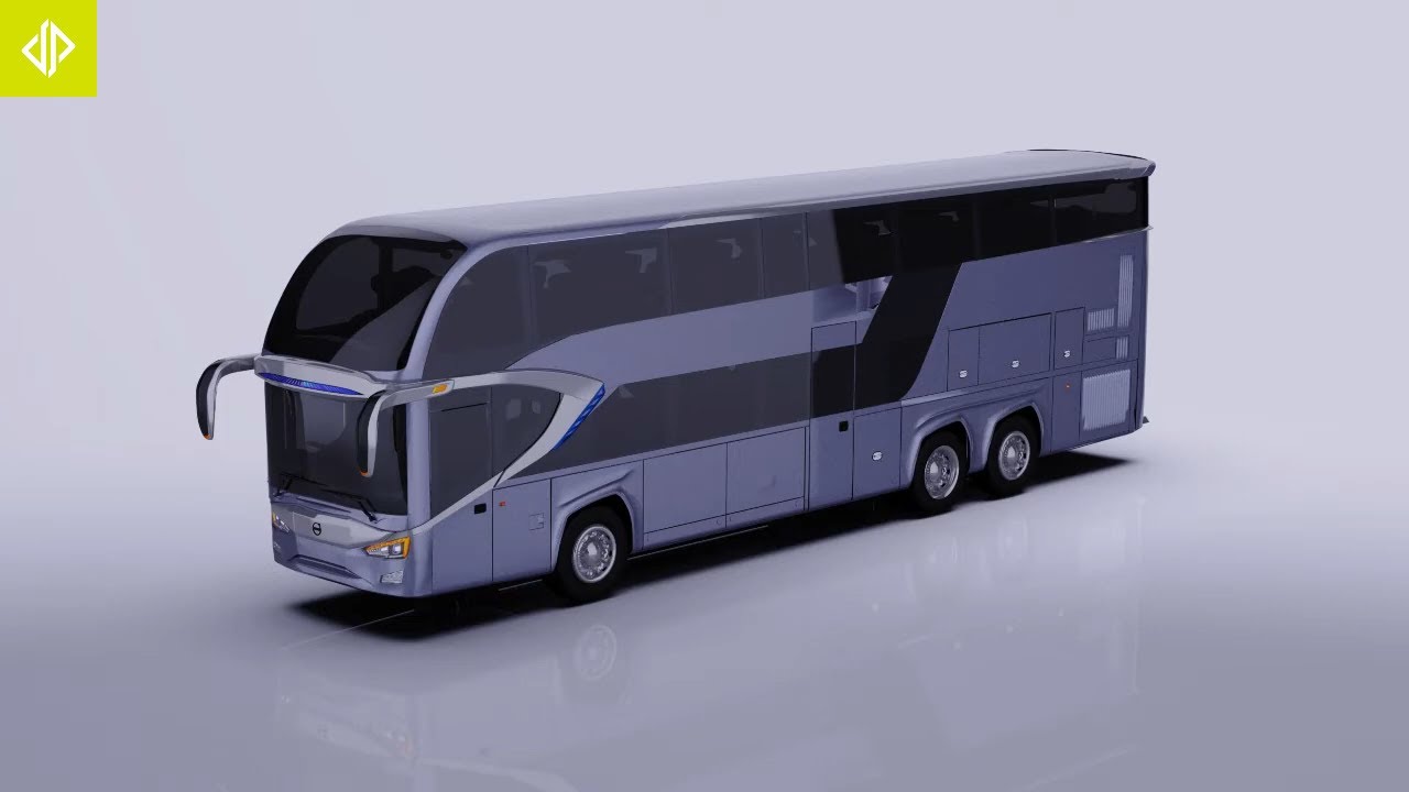 Desain Car Body Double Deck Bus Sleeper Class Rute Surabaya - Jakarta ...