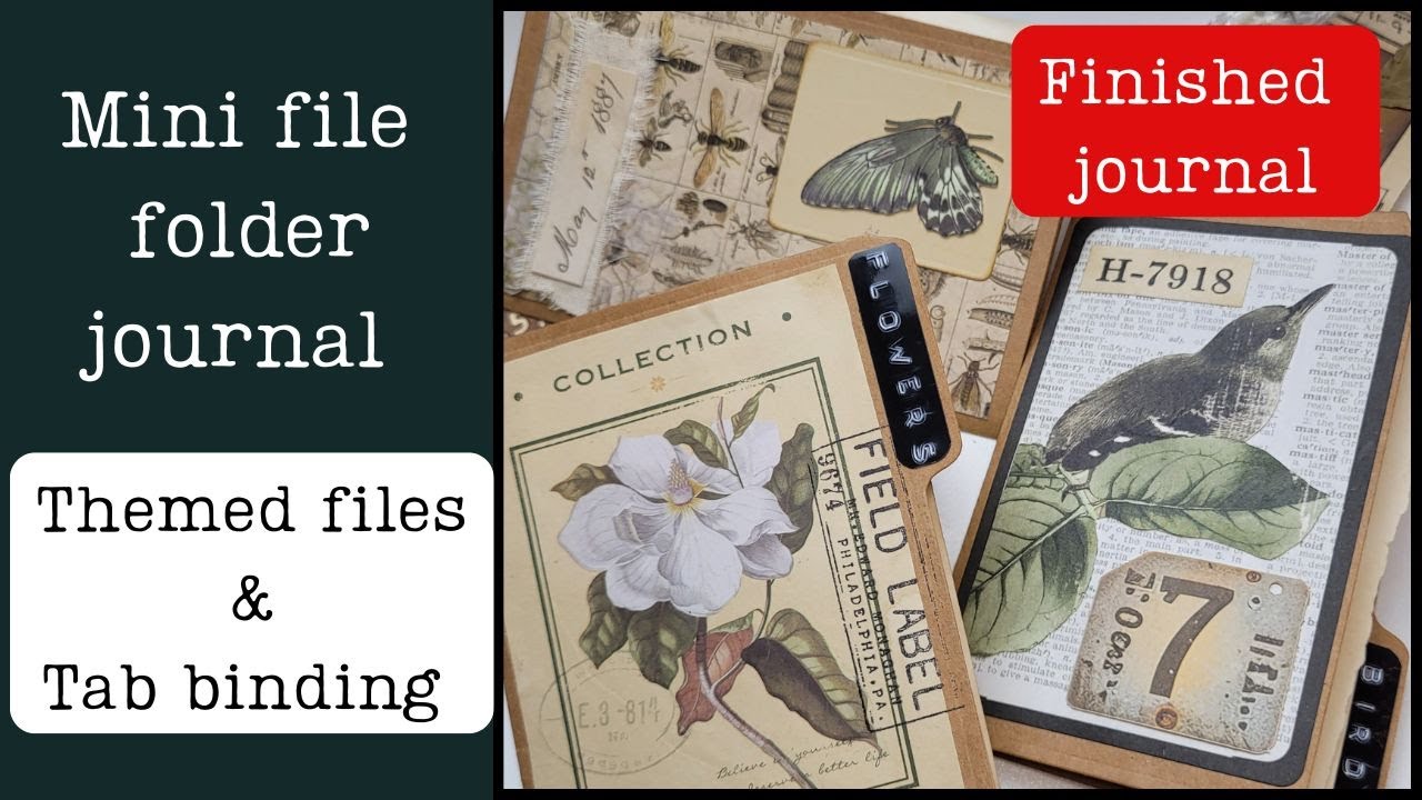 Cutest mini file folder journal - YouTube