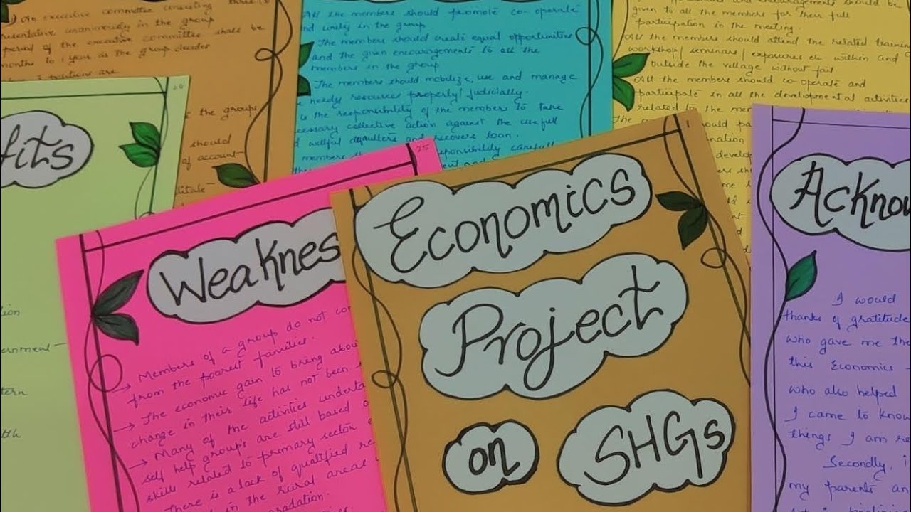 Economics Project Class XII CBSE Self Help Groups - YouTube