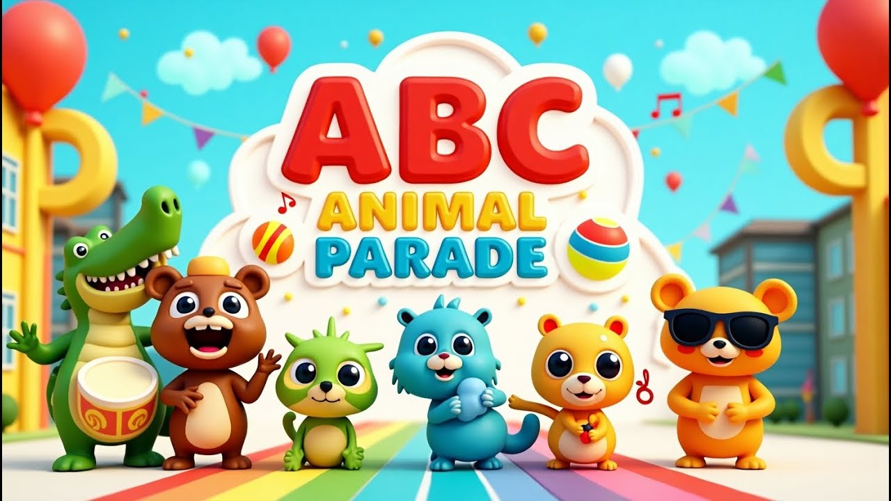 🐘ABC Animal Parade 🐾 | Fun Alphabet Song for Kids 🐵| Preschool Learning ...
