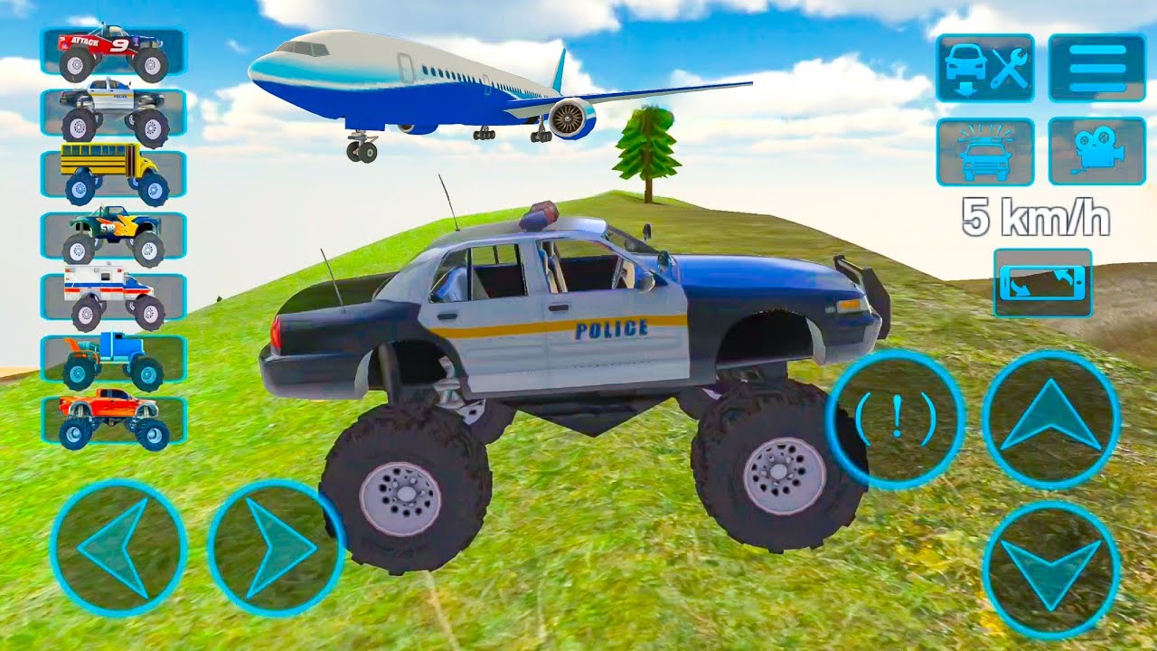 Offroad Police Officer Monster Trucks Highest Ramps Stunt Driver ...