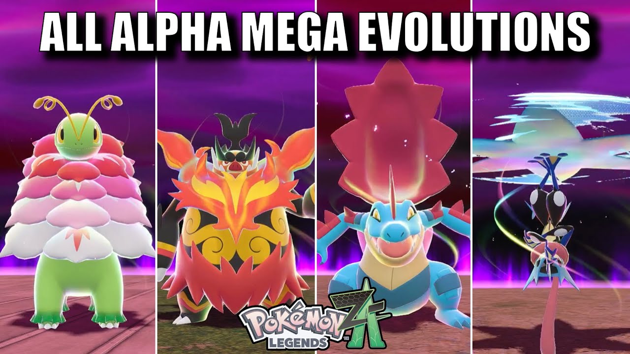 All Alpha Mega Evolutions in Legends Z-A - YouTube