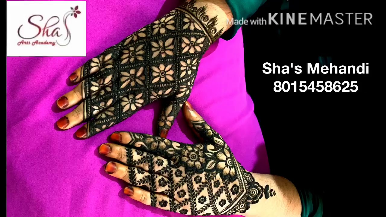 Simple Criss cross Mehndi design | Easy Mehendi design | Reverse ...