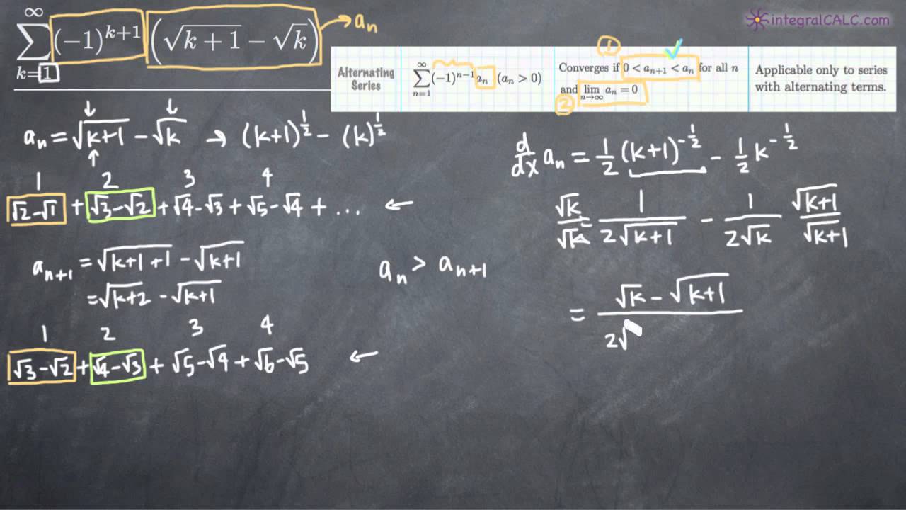 Alternating Series Test Calculus KristaKingMath YouTube