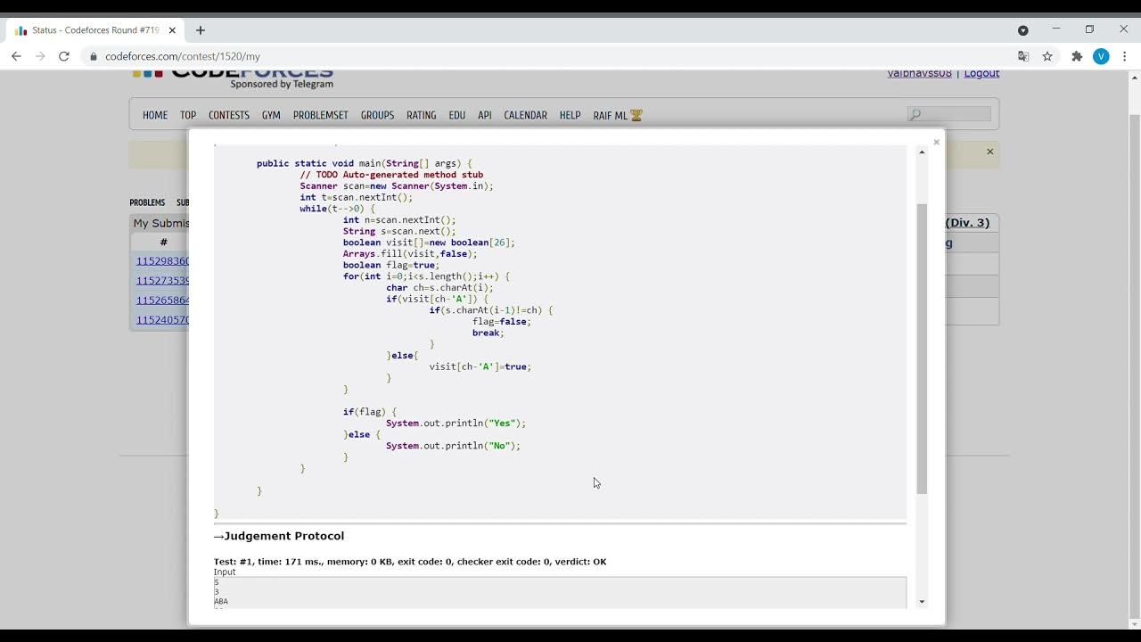 Problem A - Do Not Be Distracted Codeforces Round 719 Java Solution - YouTube