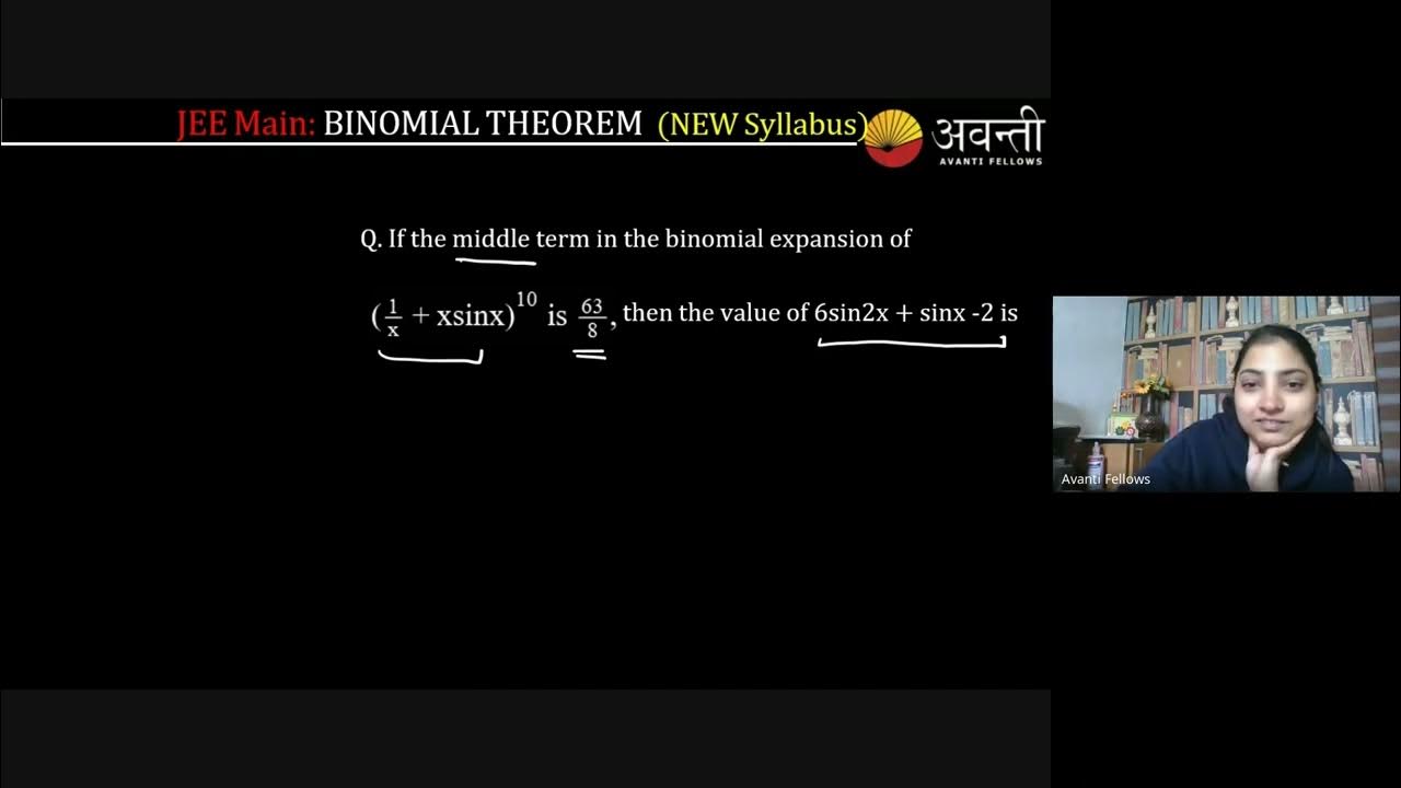 Binomial Theorem L2 | 11th JEE Math | 3rd Jan, 2024 - YouTube