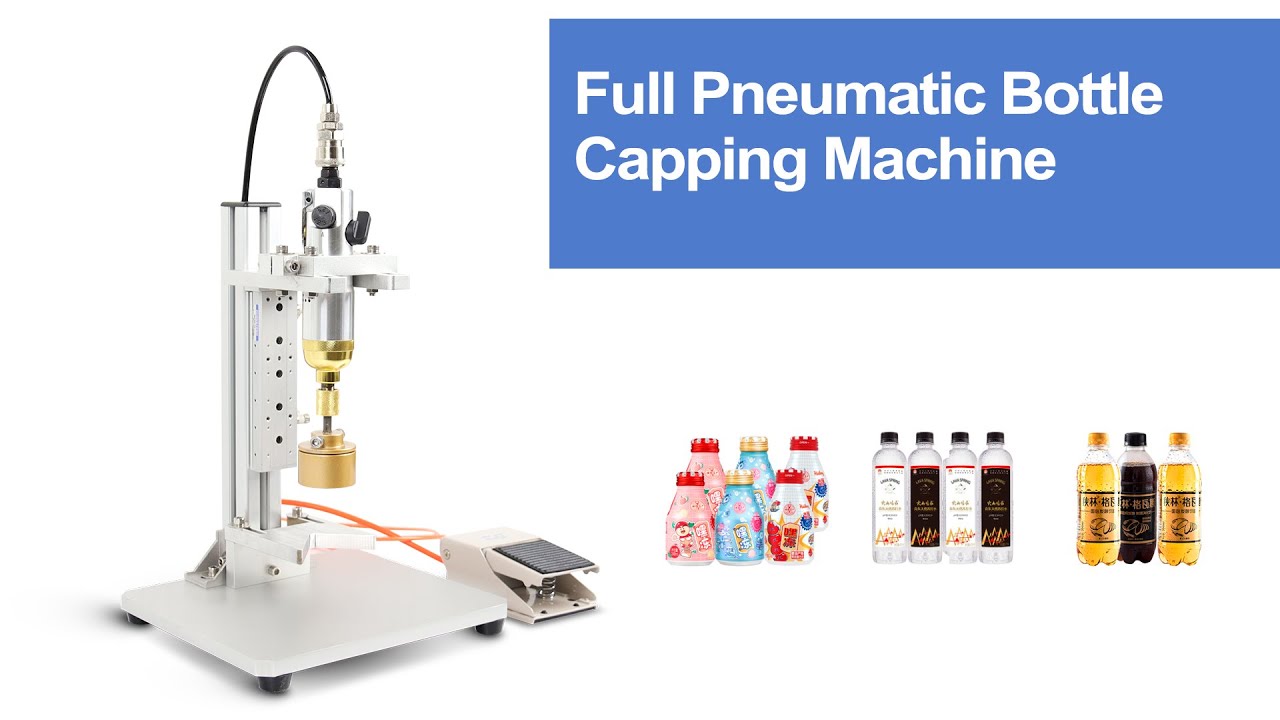 ZONESUN ZS-XGPZ1 Semi Automatic Fully Pneumatic Plastic Bottle Capping Machine - YouTube