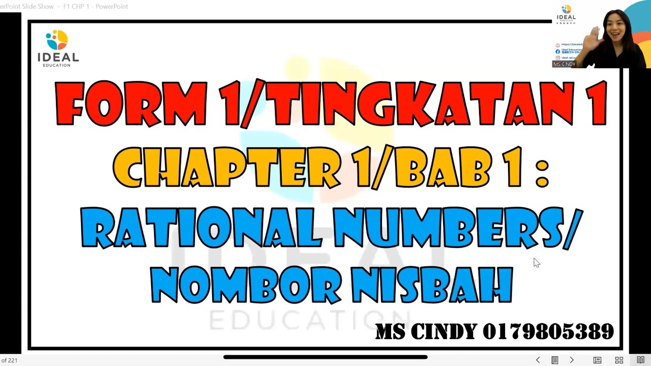 Form 1 Chapter 1 /Bab 1 Rational Numbers ｜Nombor Nisbah 【Part2】 - YouTube