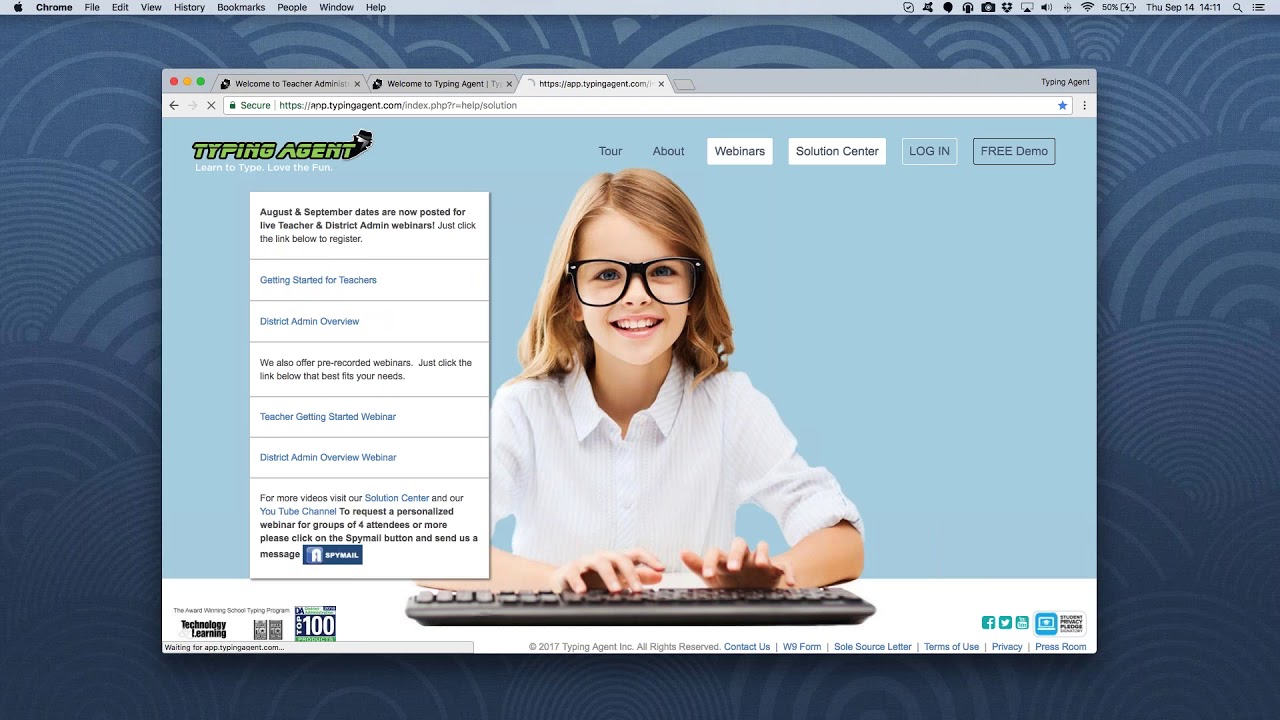 Typing Agent - Getting Started for Teachers 2017 - YouTube