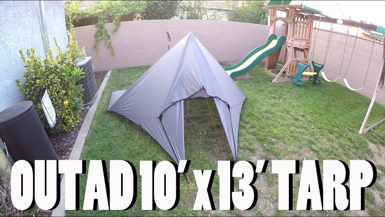 OUTAD 10' x 13' Tarp Shelter | OUTAD Lightweight Rain Tarp, Waterproof ...