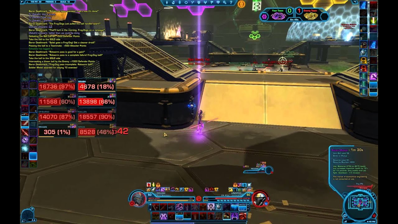 Huttball Sith Assassin Tank EPIC win - YouTube