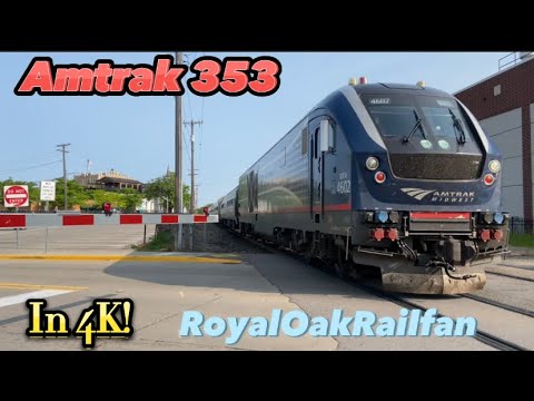 IM BACK!! Amtrak 353 in 60FPS and 4K in Royal Oak, MI! - YouTube