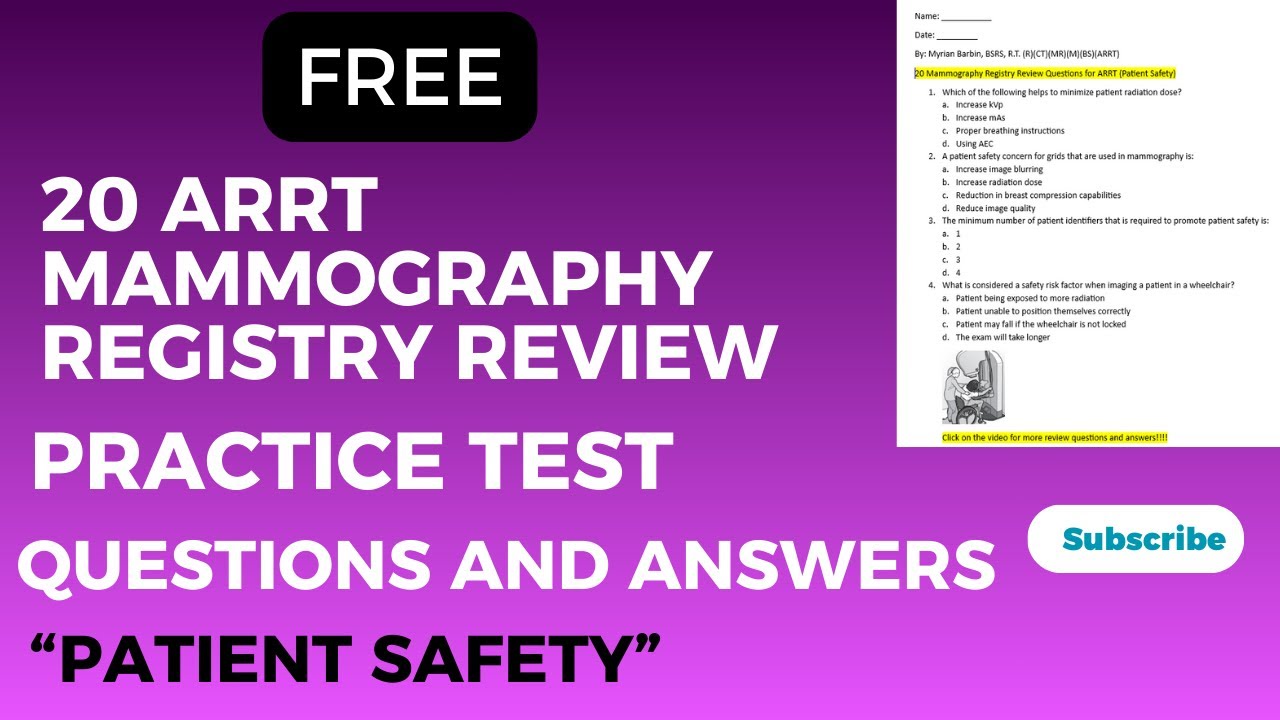 Mammography Registry Review: 20 Practice Test Questions & Answers ...