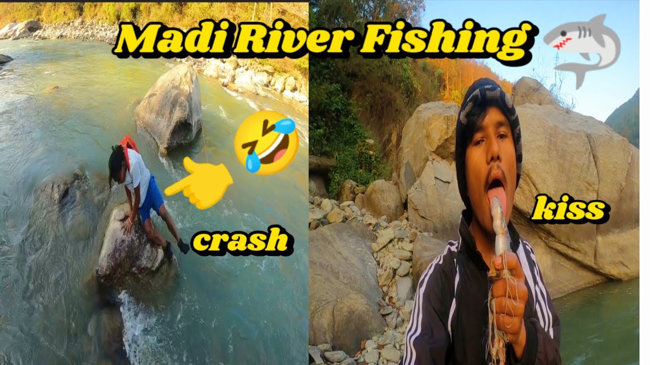 Madi River Fishing 🎣🦈 || Vai le jump garda yesto bhayo😅 ...