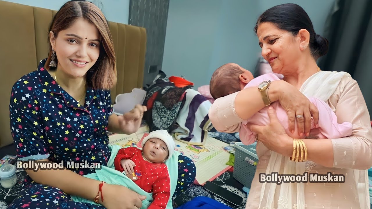 Finally Rubina Dilaik First Twins BABY GIRL Face Reveal And First Video ...