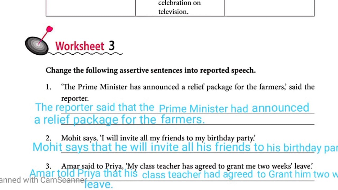2. NARRATION: (DAV CLASS VIII): SOLUTIONS TO WORKSHEETS 3, 4, 5, 6 & 7 ...