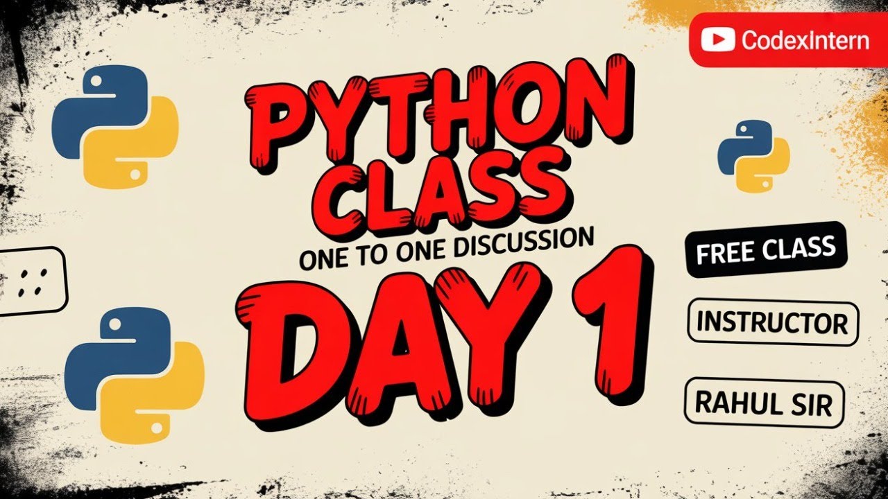 One to One discussion for Free Python Classes | Instructed by Rahul Sir | CODEXINTERN - YouTube