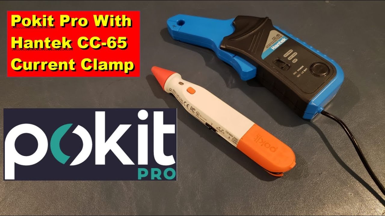 Pokit Pro with Hantek CC-65 Current / Amperage Clamp - YouTube