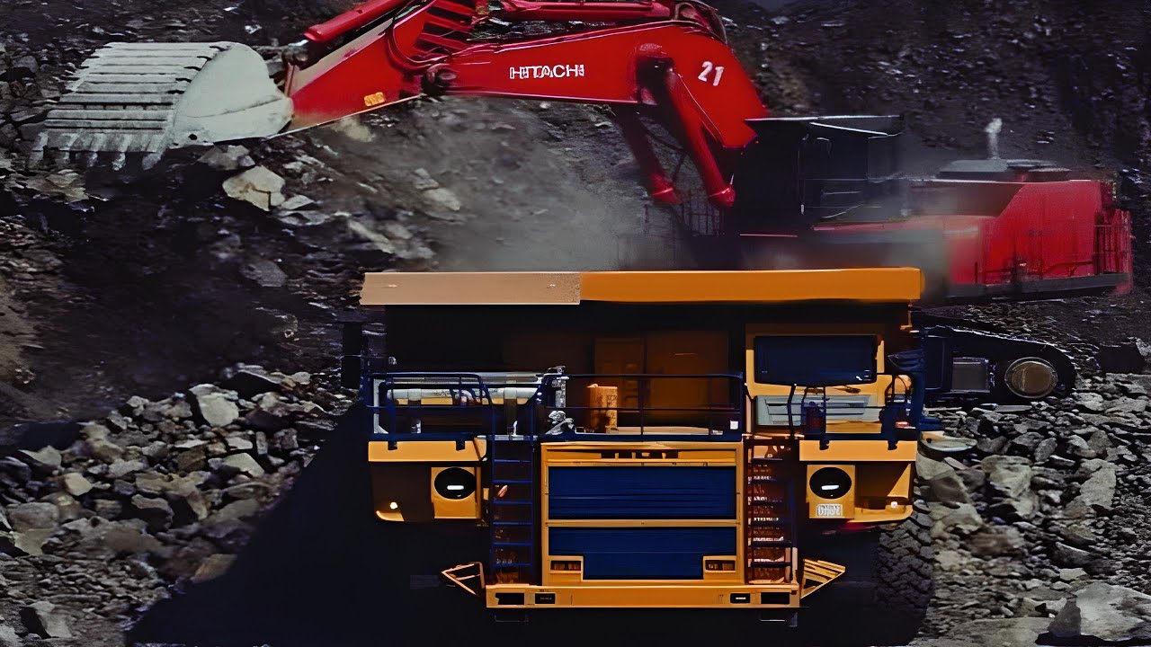 Extremely Heavy Mining Truck | Mega Transports |Excavator Hitachi ...