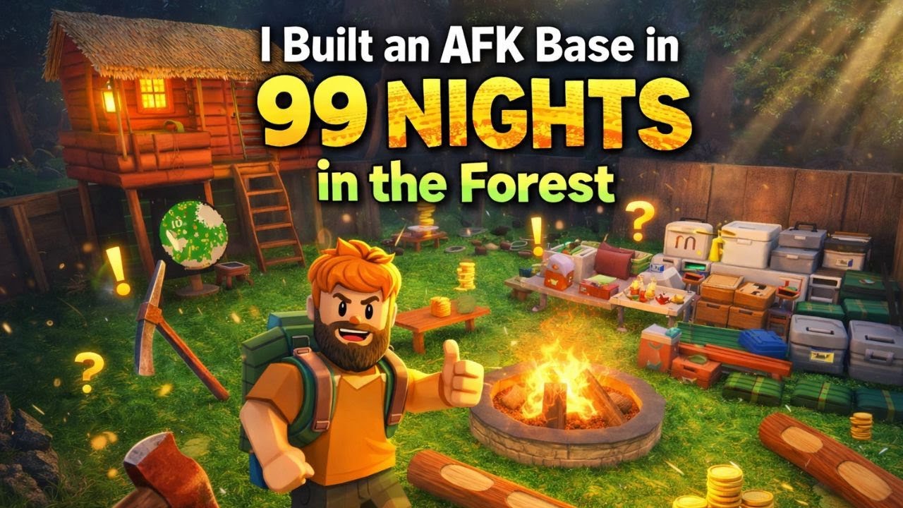 I Built an AFK Base in 99 Nights in the Forest - YouTube