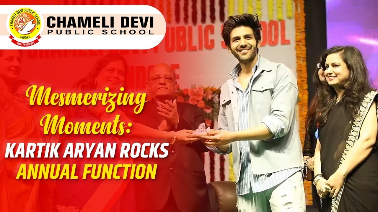 Kartik Aaryan at Annual Function of Chameli Devi Public School , Indore ...