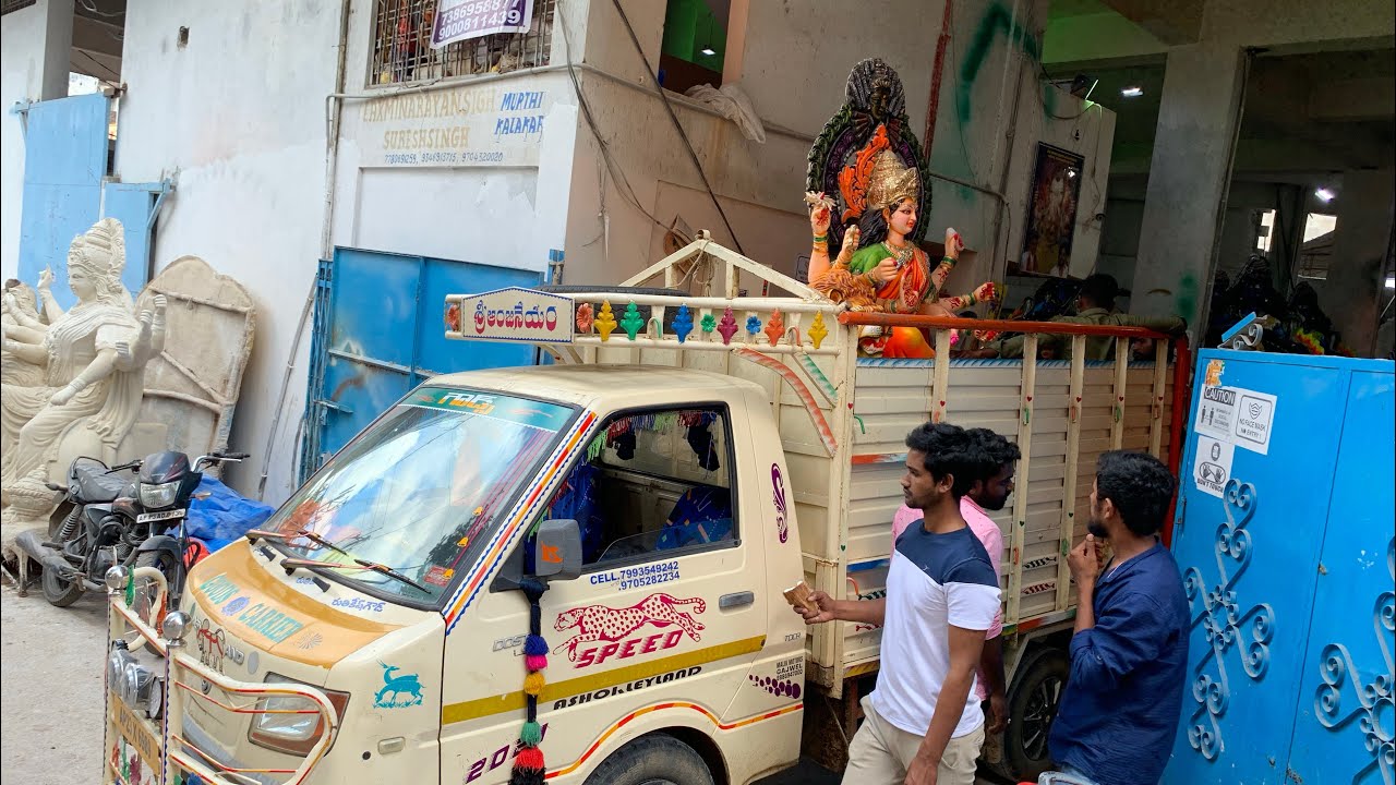 hyderabad Devi Aagman 2021 | Durga mata idol Transporting 2021 | Durga ...