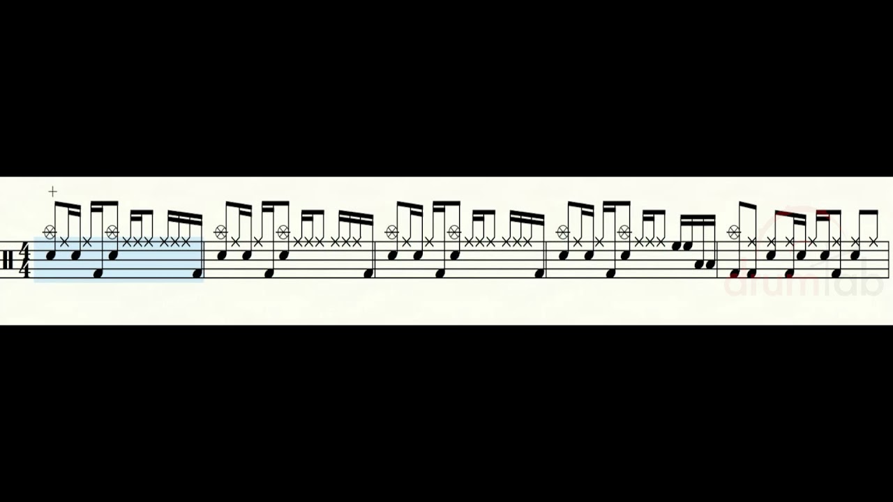 Hush(악보영상)-Kula Shaker #drumtab #드럼악보 #drumscore #drumsheetmusic #drumnotation - YouTube