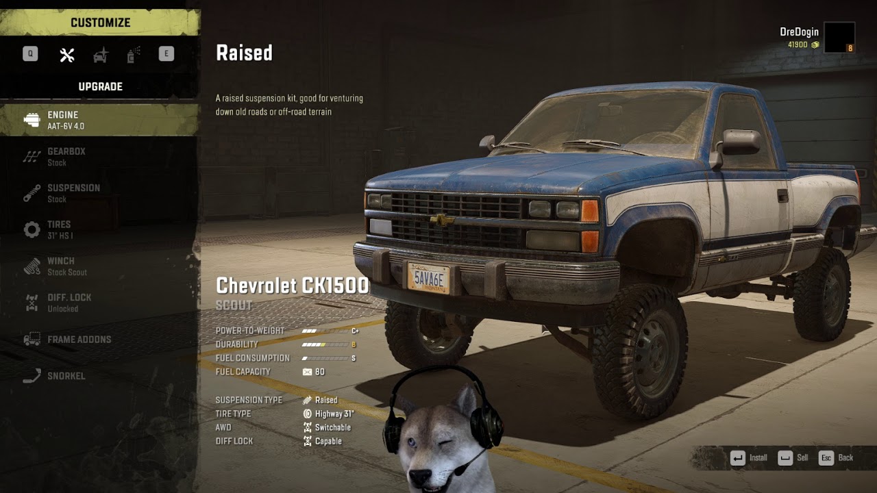 SnowRunner: Upgrading the 5AVAV6E Chevy CK1500 - YouTube