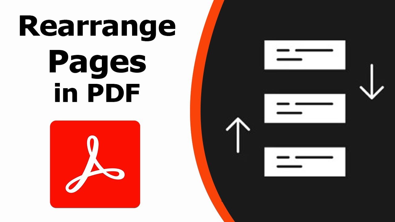 How to rearrange pages in pdf using Adobe Acrobat Pro DC 2022 - YouTube