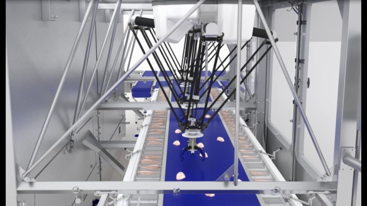 Marel 2018 innovation review: Robot with a knife - YouTube