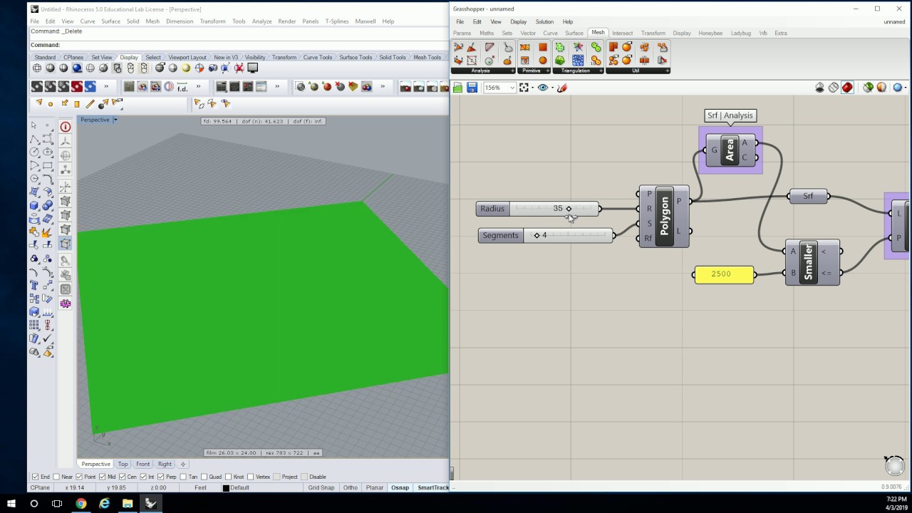 46 - Using Mesh Colors to Analyze Square Footage in Rhino and ...