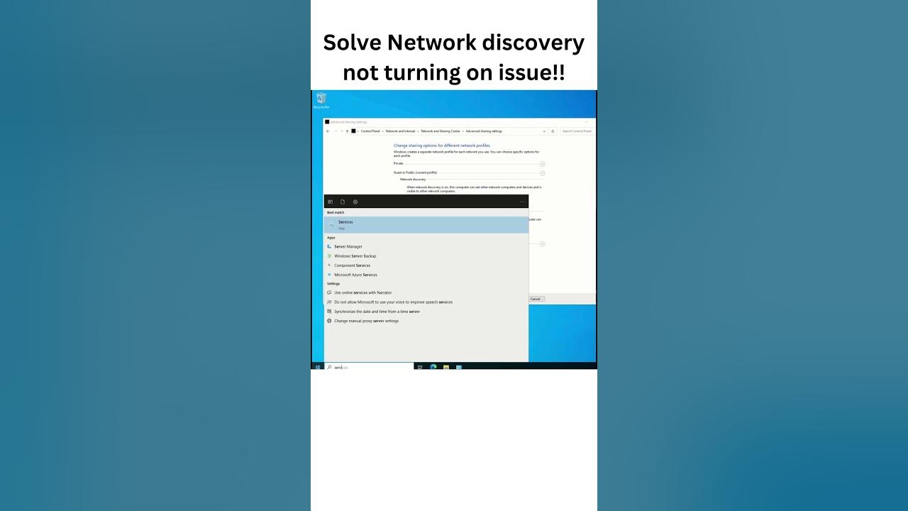 Solve Network Discovery not turning on Issue in Windows Server 2022 # ...