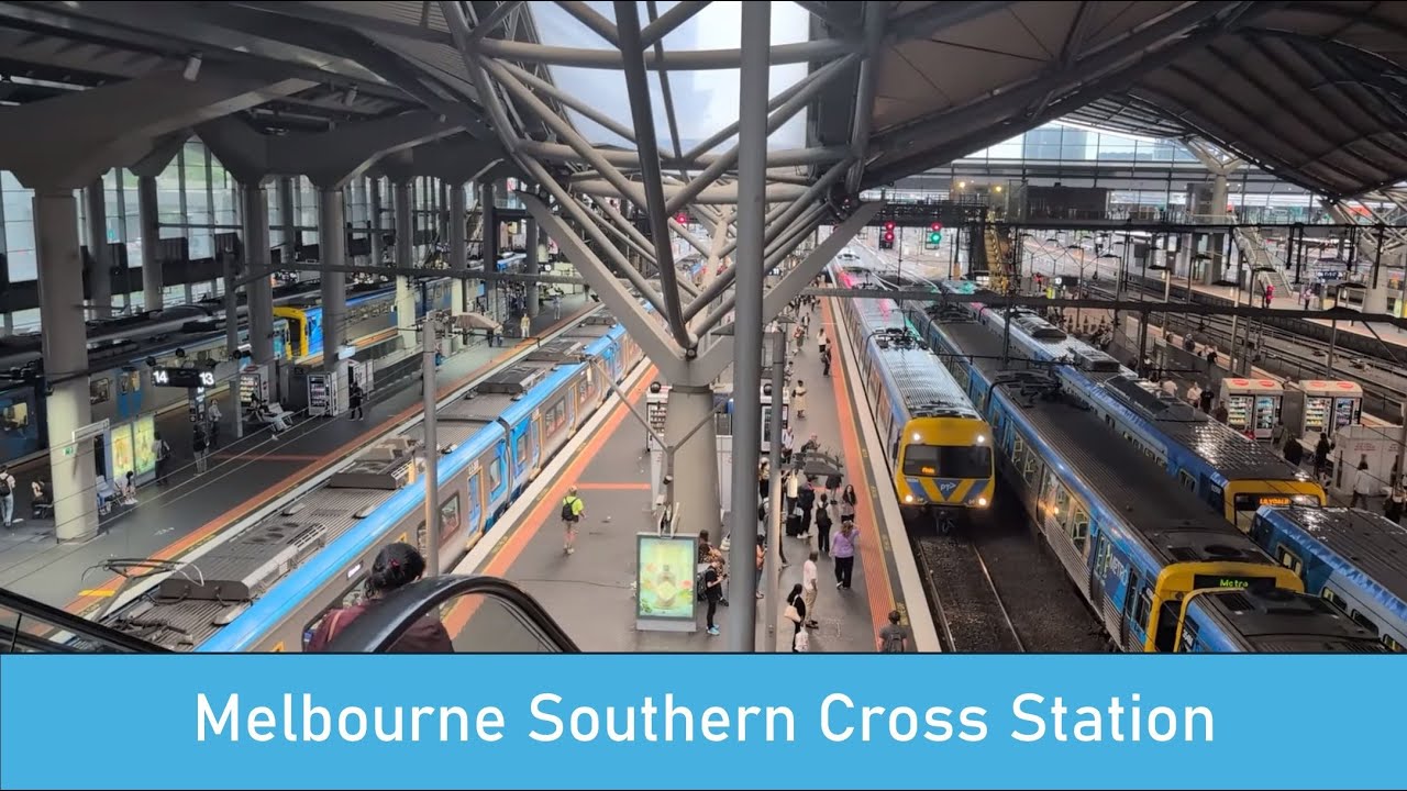 Trains at Southern Cross Station - YouTube