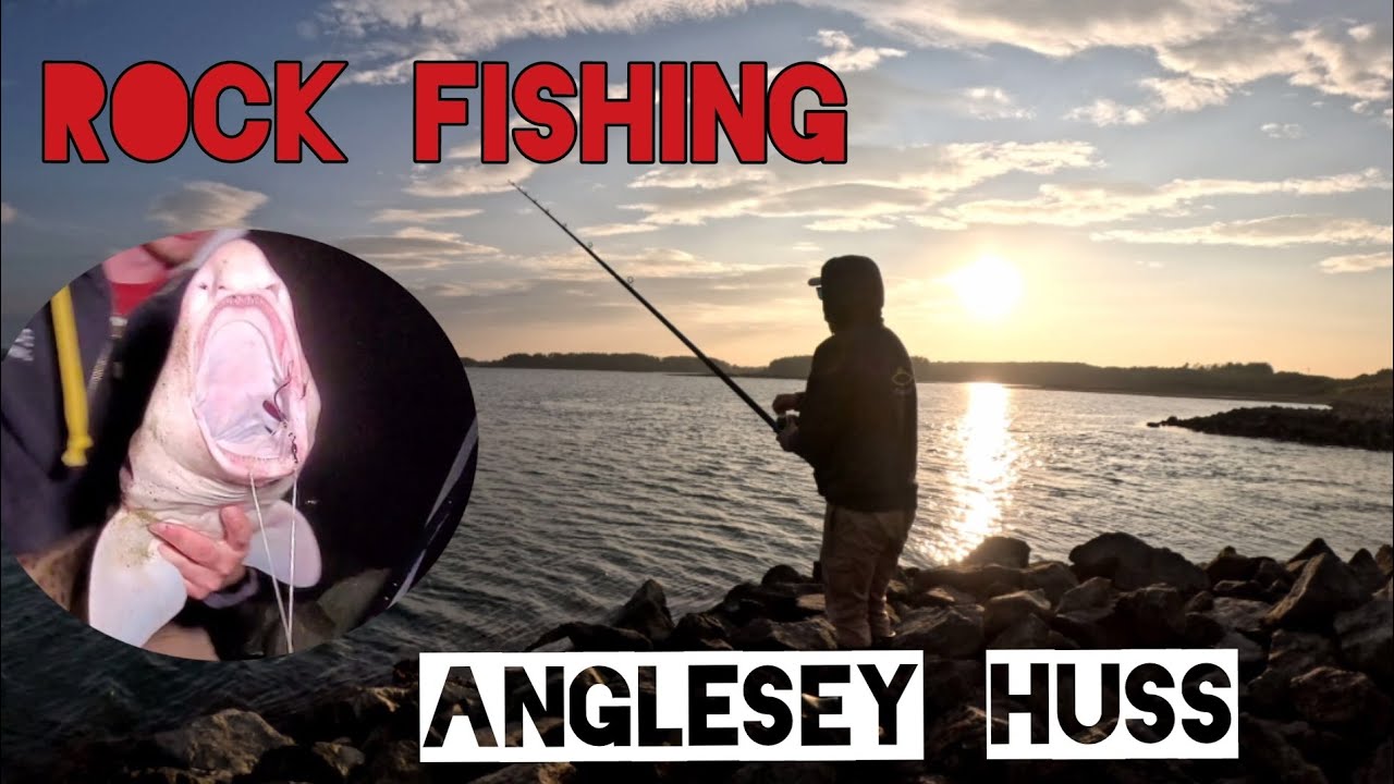 Rock fishing - Anglesey Huss - YouTube