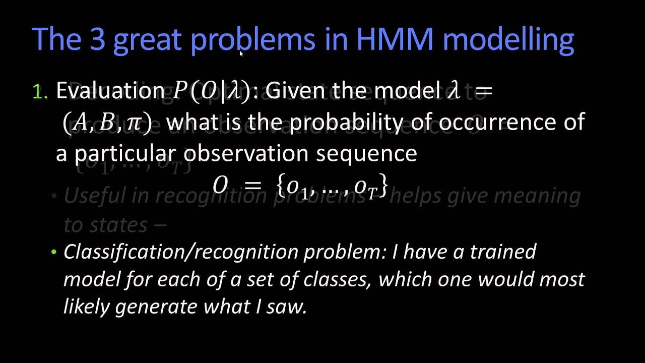 The 3 Great Problems in HMM Modeling - YouTube