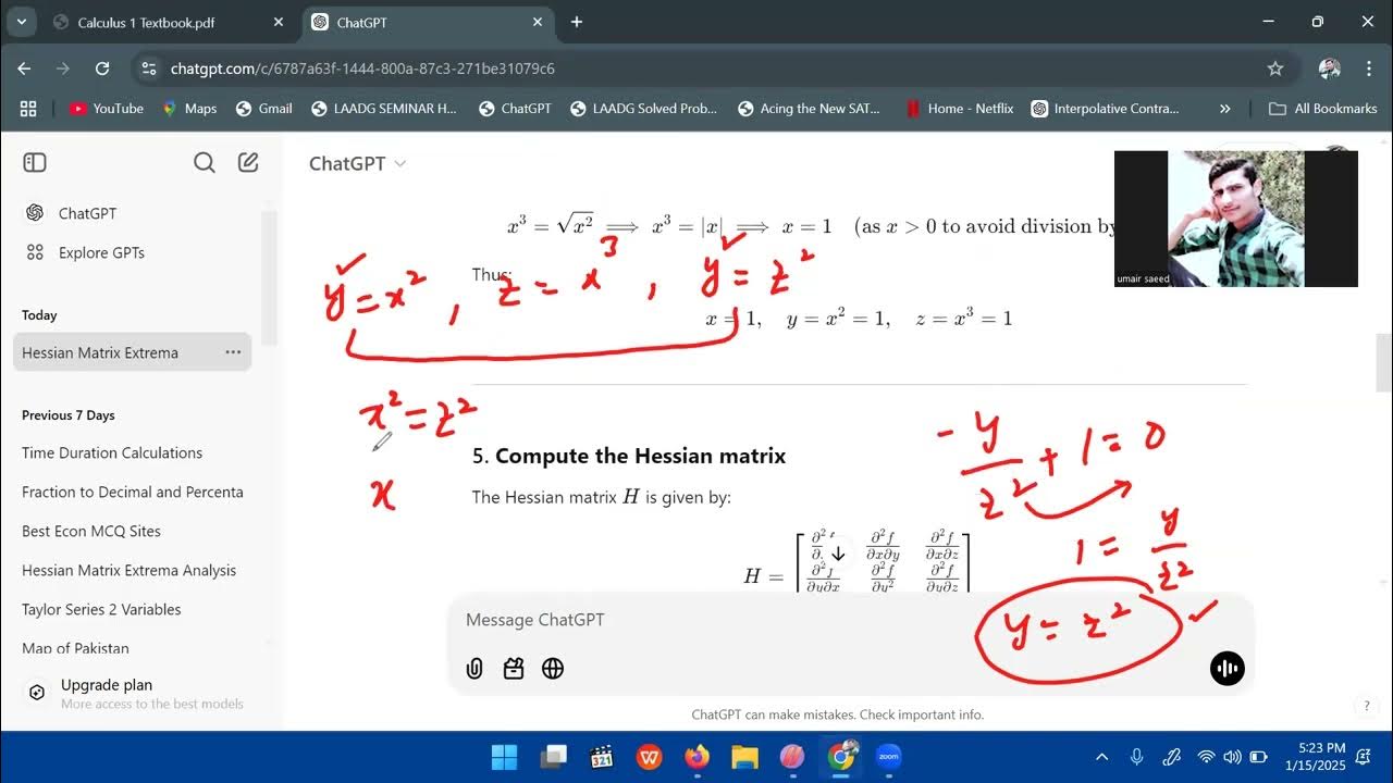 extrema of function of three variable by hessian matrix - YouTube