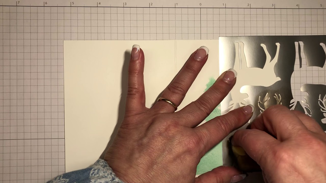 Simple stencil card - YouTube