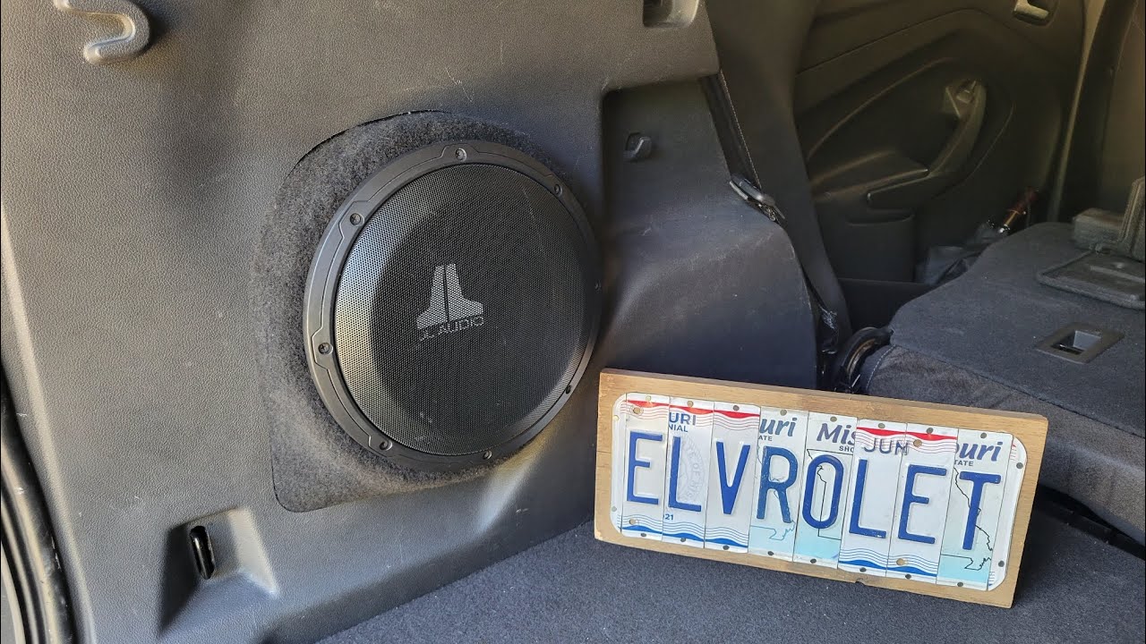 Ford Escape custom fiberglass subwoofer box, make and install. 2013 ...