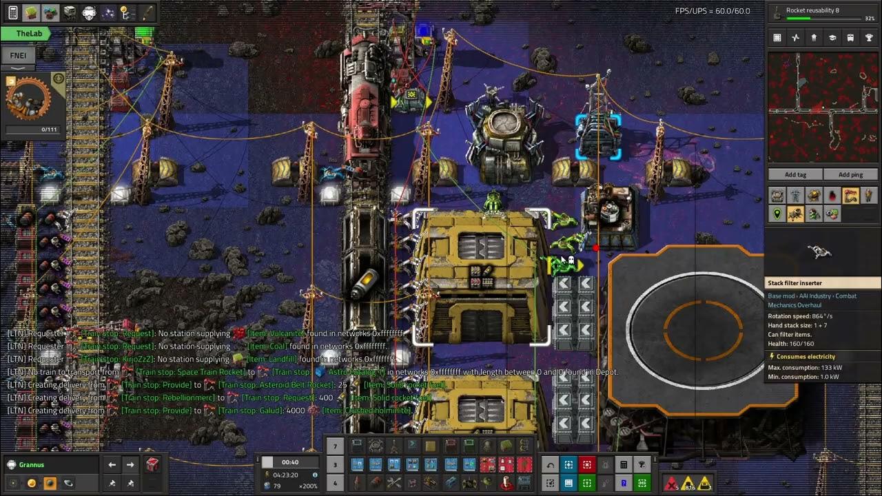 Factorio Lazy Space Exploration -- 099 -- Delivery Cannon - YouTube