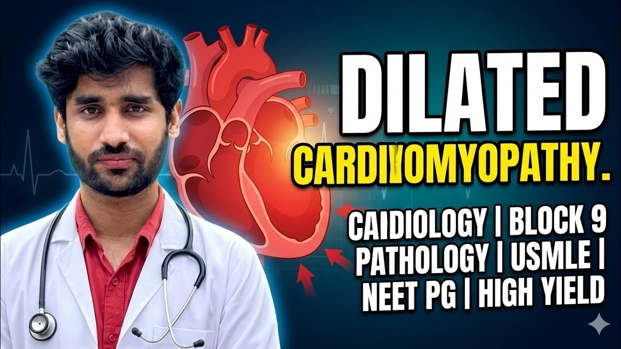 Dilated Cardiomyopathy | Cardiology | Block 9 Pathology | USMLE | NEET ...