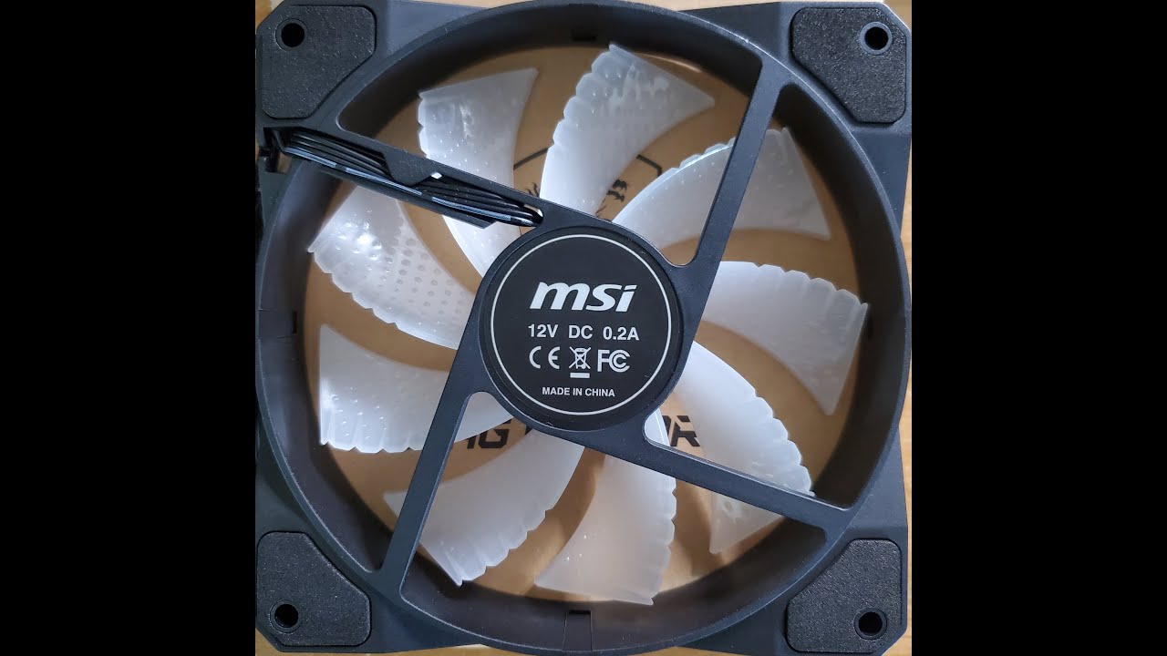 MSI MAG F120 PWM ARGB Fan Review, Pt 1 - YouTube