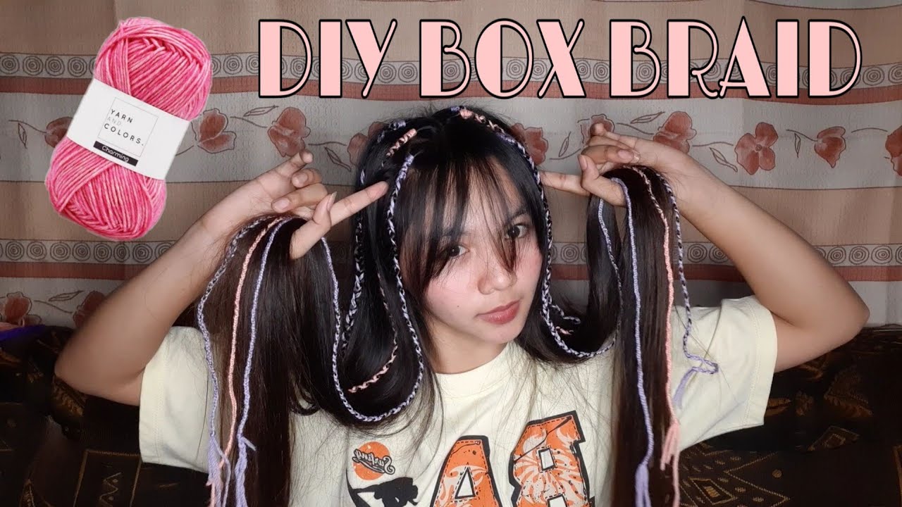 BOX BRAIDING MY LONG HAIR! (DIY) - YouTube