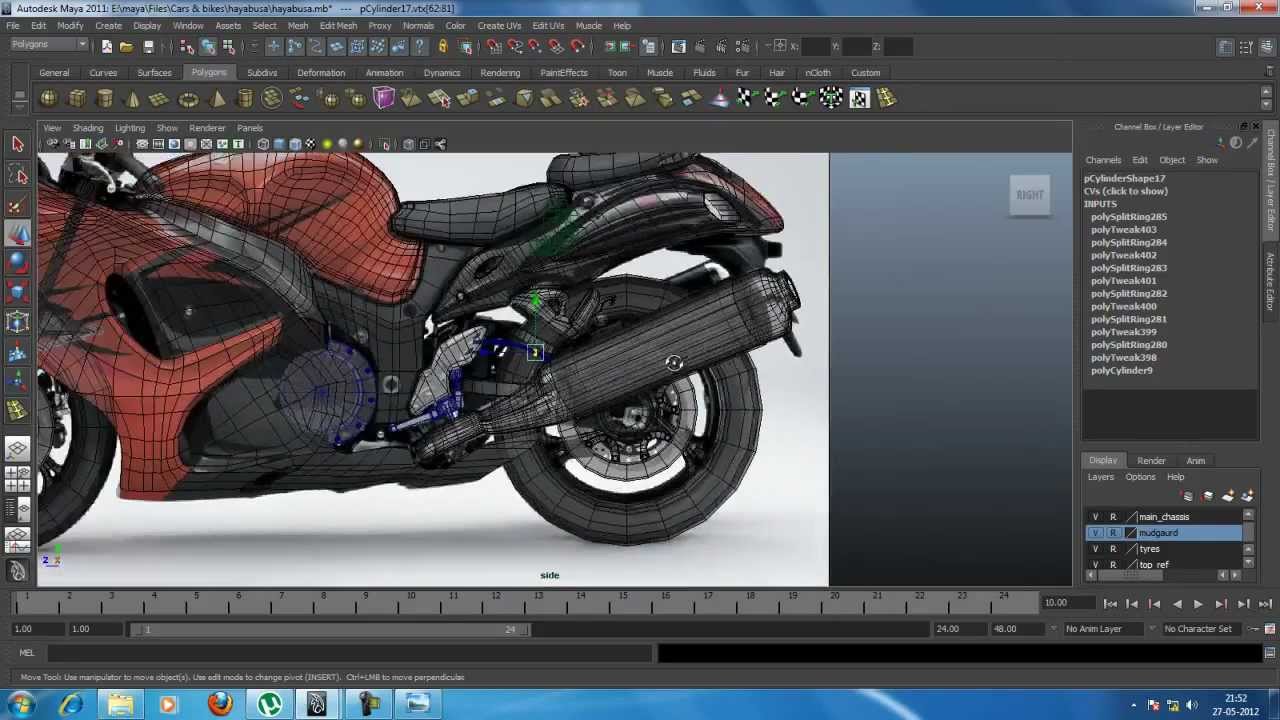 Hayabusa Modelling in Maya 2011 Tutorial - Part 10 - YouTube